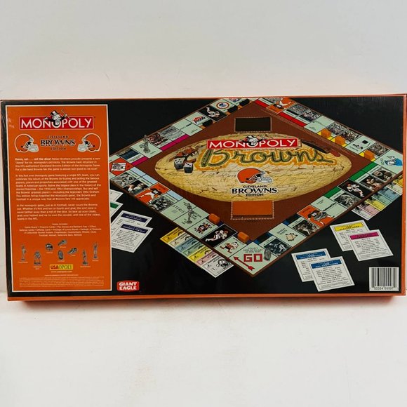 Hasbro | Games | Vintage Monopoly Cleveland Browns Edition 999 Board ...